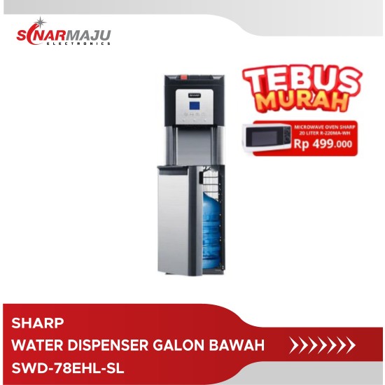 Sharp Water Dispenser SWD-78EHL-SL Stainless Steel Bottom Loading